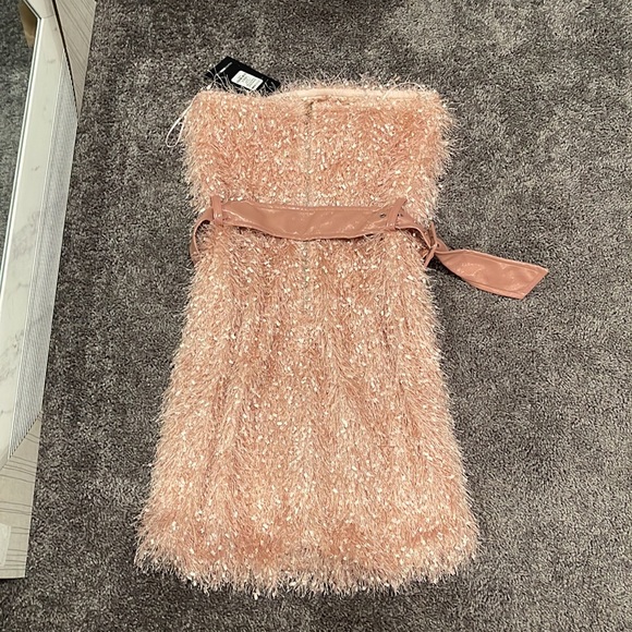 Fashion Nova | Dresses | Fashion Nova Furry Strapless Dress Rare | Poshmark